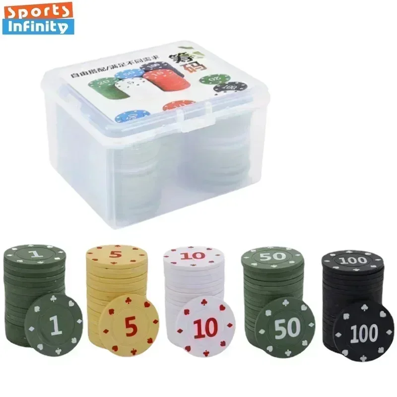 100PCS-Number-Chip-Coins-Poker-Chips-with-Storage-Box-Mahjong-Chip-Coin ...