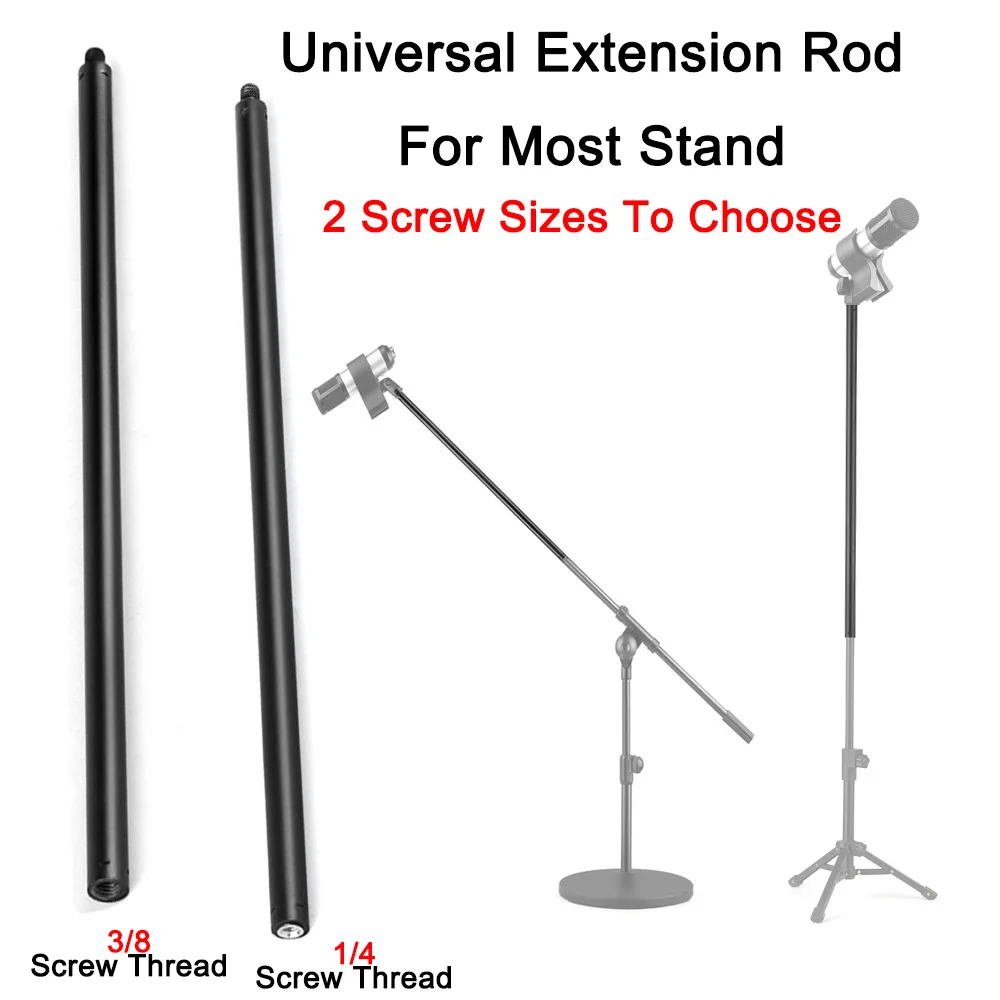 3/8 Screw Thread 1/4 Screw Thread Mic Stand Extension Rod Mic Stand ...