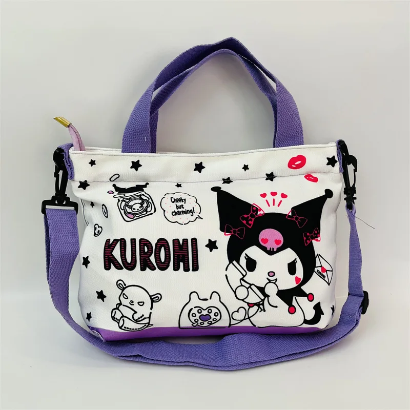 2022 Kuromi Shoulder Bag Kawaii Sanrio Hello Kitty Pompom Purin Cartoon ...
