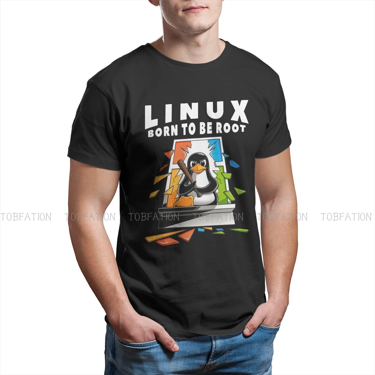 Window Crash Root Illustration Hipster Polyester Tshirts Linux ...