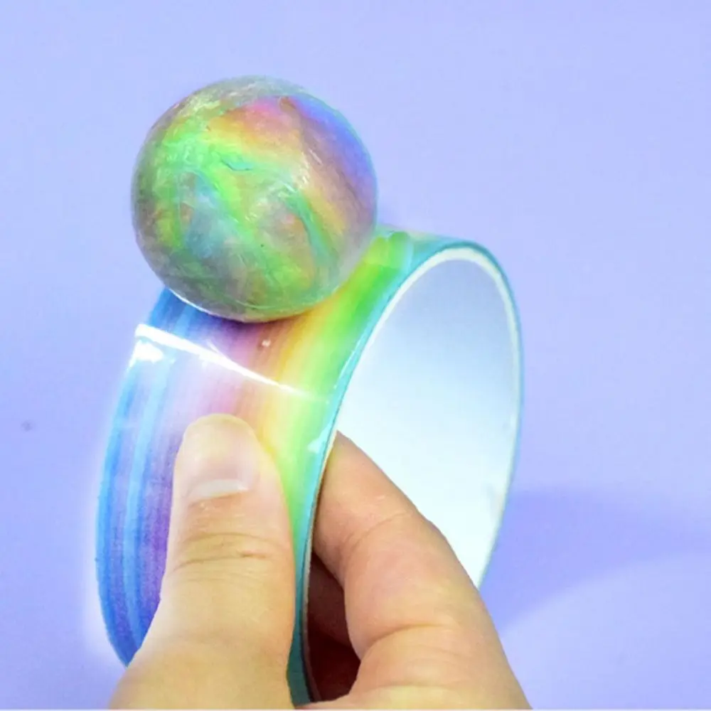 Relaxing-Toy-Sticky-Ball-Rolling-Tapes-DIY-Iridescence-Rolls-Adhesive ...