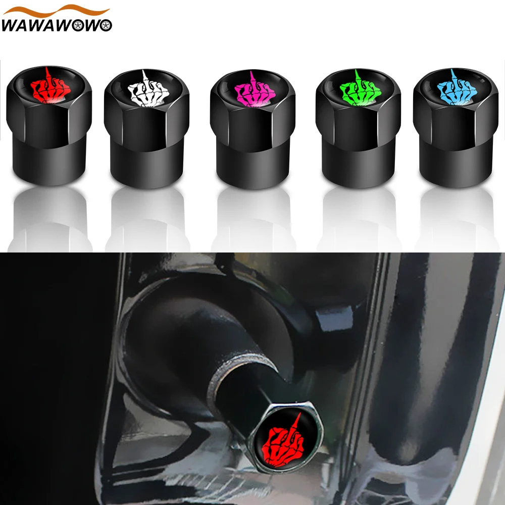 4Pcs-Set-Tire-Valve-Caps-Metal-Rubber-Seal-Tire-Valve-Stem-Caps-Dust ...