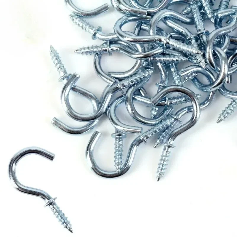 50/100/150/200PCS Heavy-Duty Cup-Shaped Ceiling Hooks DIY Sturdy Silver ...
