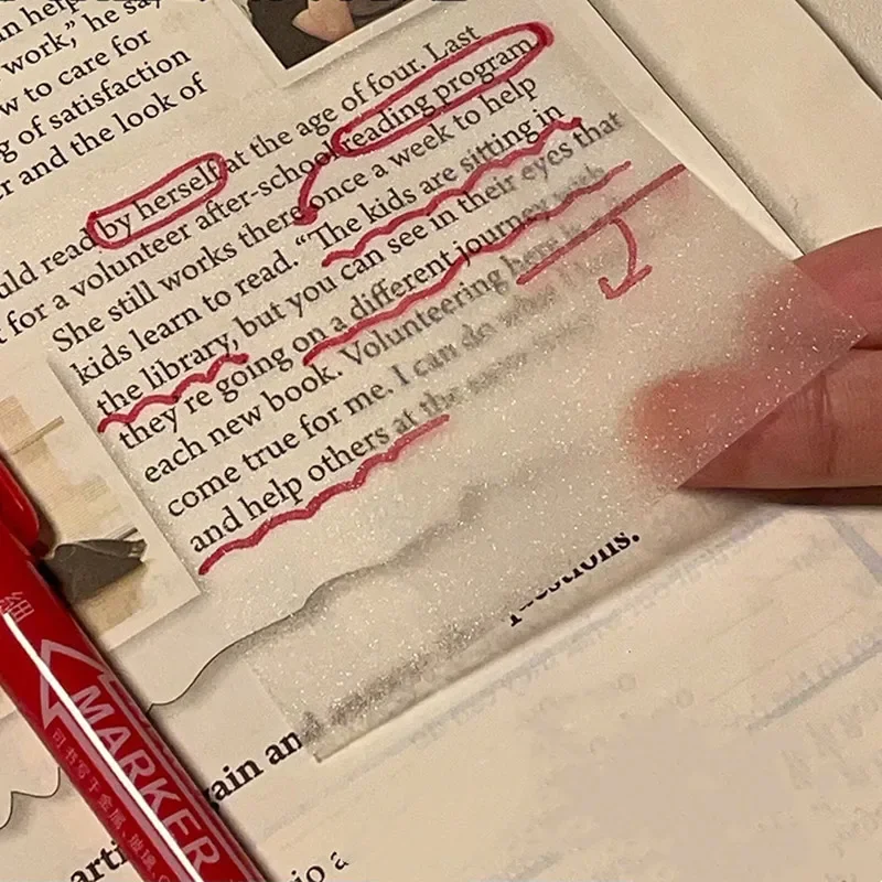 50-Sheet-Transparent-Sticky-Notes-Creative-Korean-Frosted-Memo-Pad-for ...