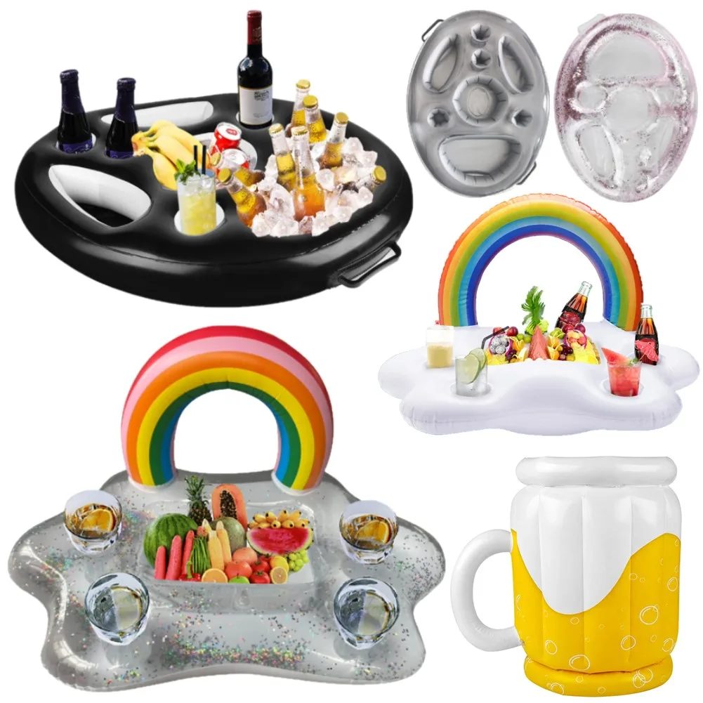 Inflatable-Pool-Float-Beer-Drinking-Cooler-Table-Summer-Bar-Tray-Beach ...