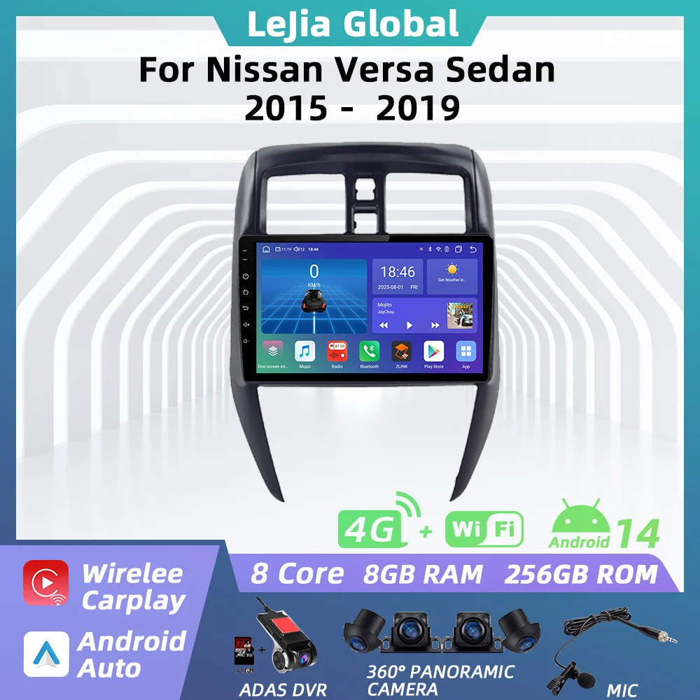Car Radio For Nissan Versa Sedan 2015 - 2019 Car Multimedia Player ...