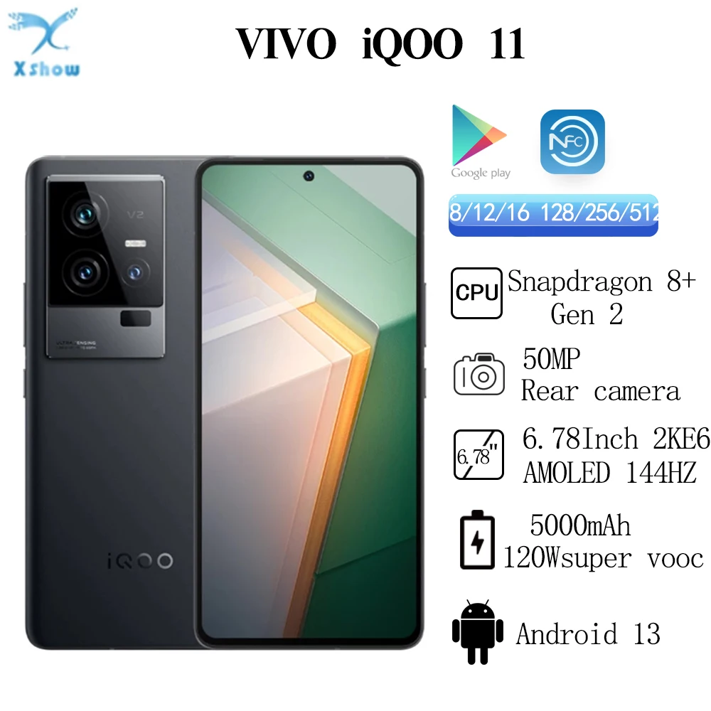 VIVO-Telefone-NFC-iQOO-11-Snapdragon-8-Gen2-50MP-C-mera-GN5-2K-E6 ...