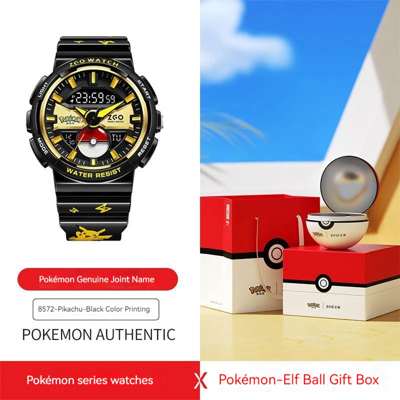 Original Pokemon Pikachu Joint Zgo Anime Watch Waterproof Luminous ...