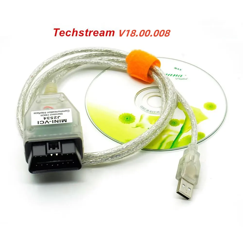 mini vci For Toyota TIS Techstream V18.00.008 minivci FTDI For J2534 ...