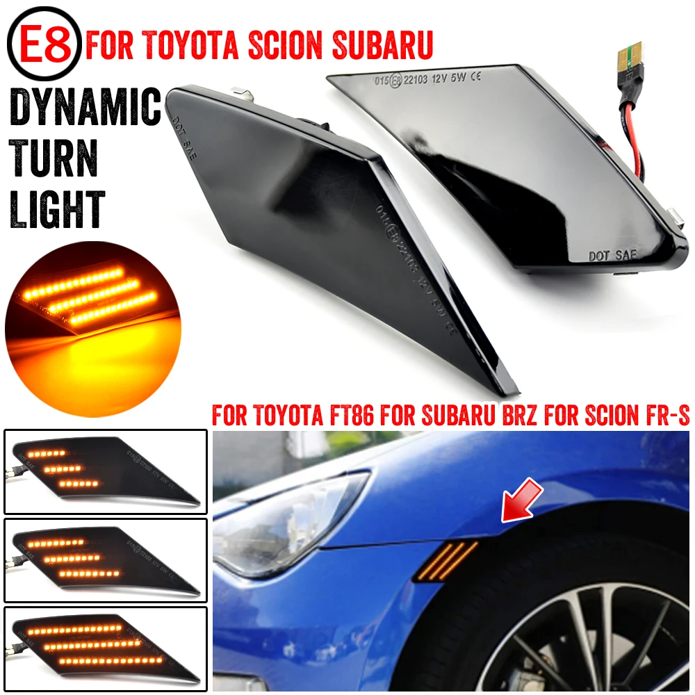 LED-Dynamic-Turn-Signal-Side-Marker-Indicator-Lights-For-Toyota-FT86 ...