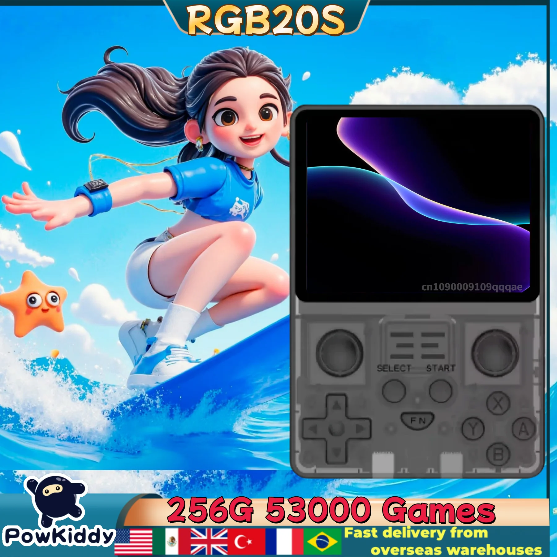 POWKIDDY RGB20S Retro Handheld Game Console Video Game Consoles 3.5 ...