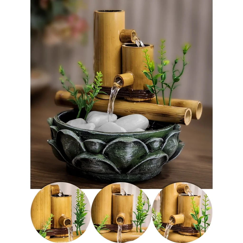 Fonte de Água Zen com Cascata e Bambu – Vários Modelos para Equilibrio ...