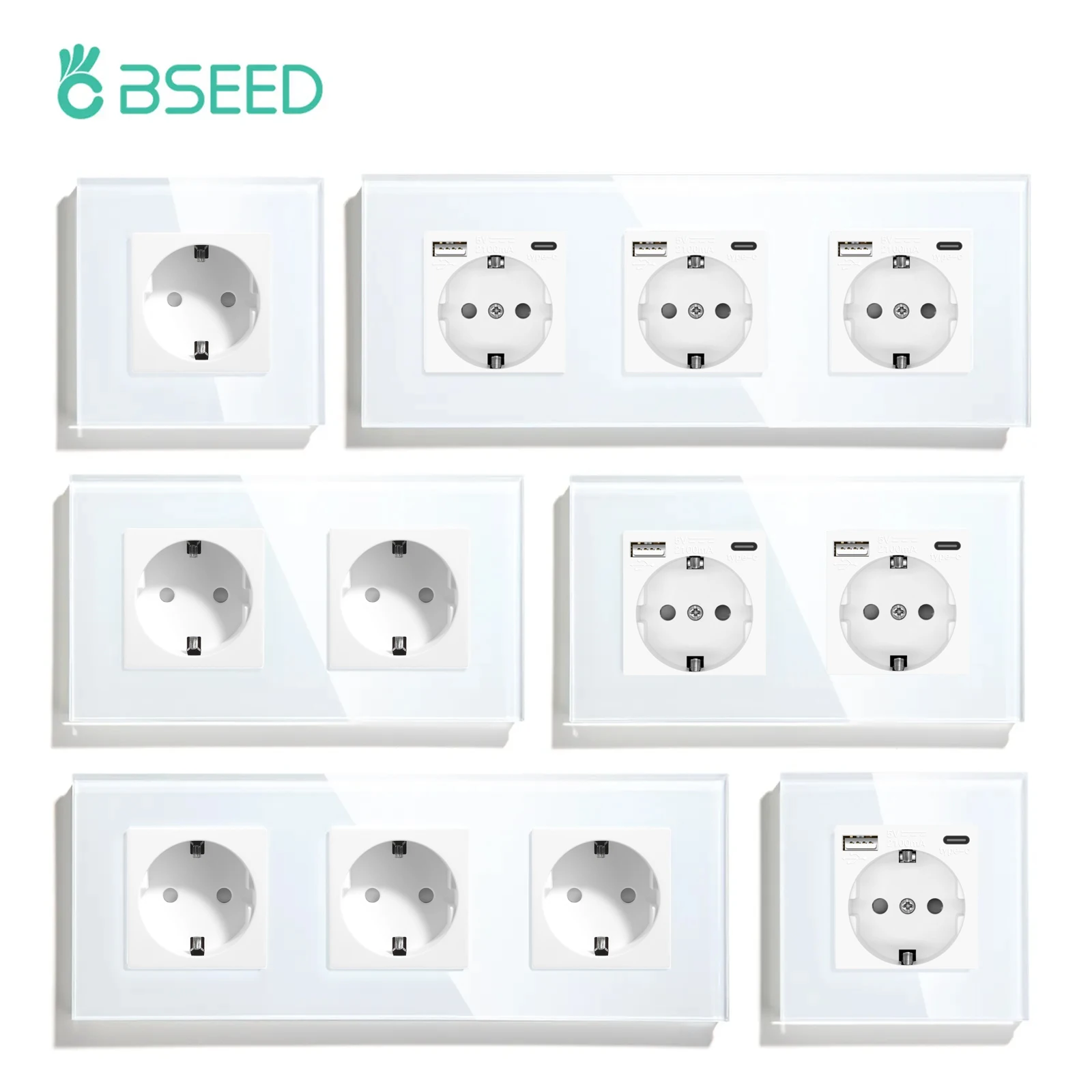 BSEED-EU-Standard-Single-Power-Socket-Touch-Switch-Usb-Wall-Sockets ...