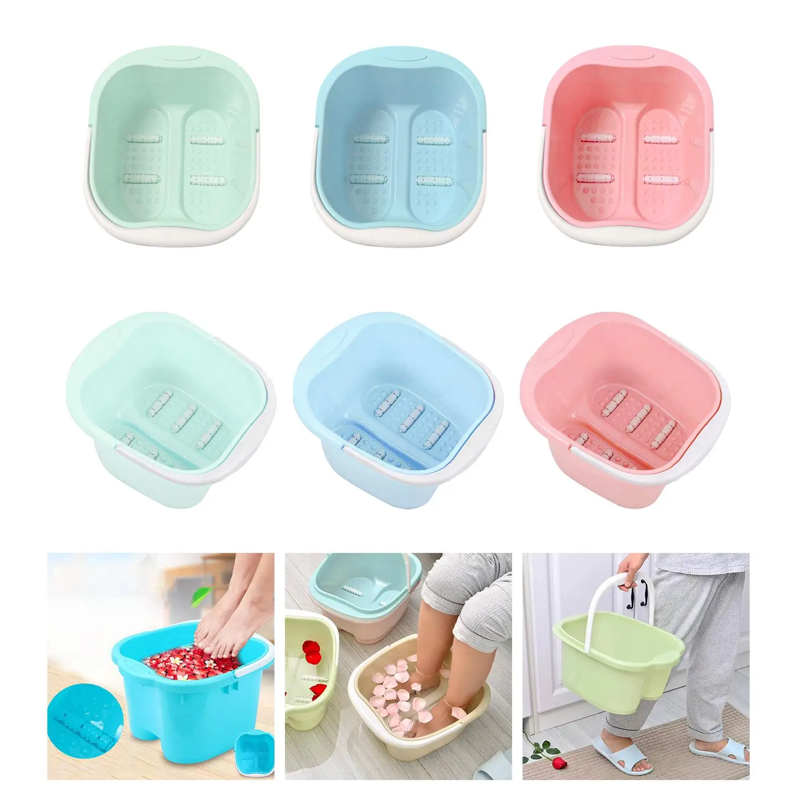 Portable-Household-Thickened-Foot-Wash-Basin-Foot-Bath-Tub-with-Roller ...