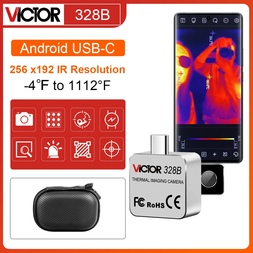 VICTOR Thermal Imaging Camera for Android USB-C Infrared thermal Camera ...