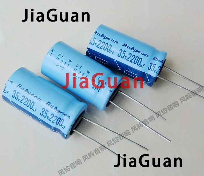 10pcs Rubycon Twss (cew) 2200uf/35v 16x31.5mm Electrolytic Capacitor ...