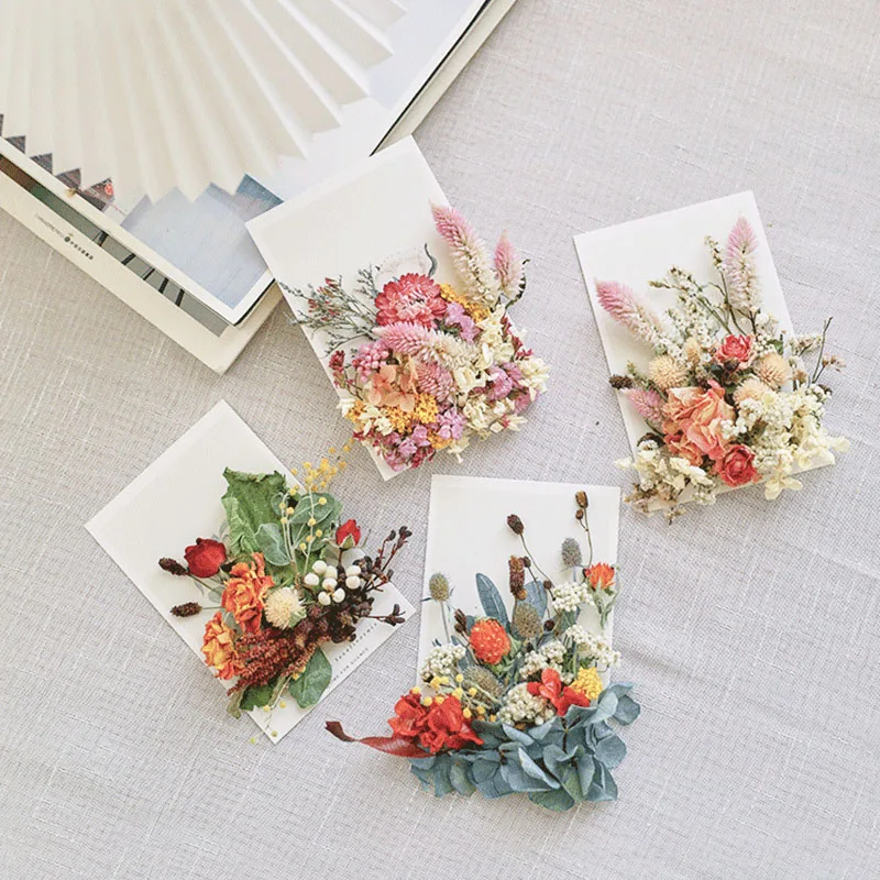 Flower-Leaf-Dried-Daisy-dried-flowers-Message-Scrapbook-Paper-Card-DIY ...