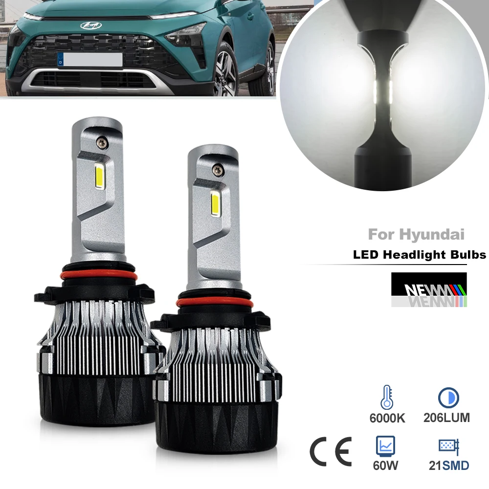 For Hyundai Bayon 9005 HB3 Led Headlight Beam Bulb Headlamp Canbus No ...