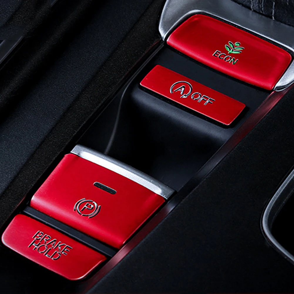 9Pcs-Lot-Car-Decorative-Stickers-Interior-Shifter-Button-Decal-Sticker ...