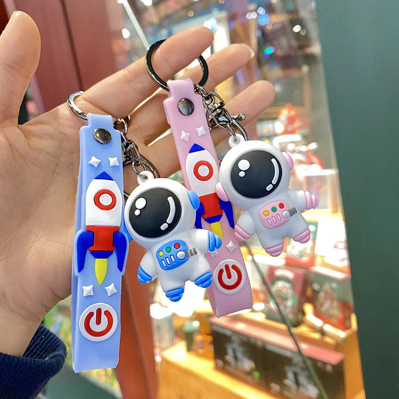 Cartoon Astronaut Keychain Spaceman Key Chains Cute Toy Pendant for Men ...