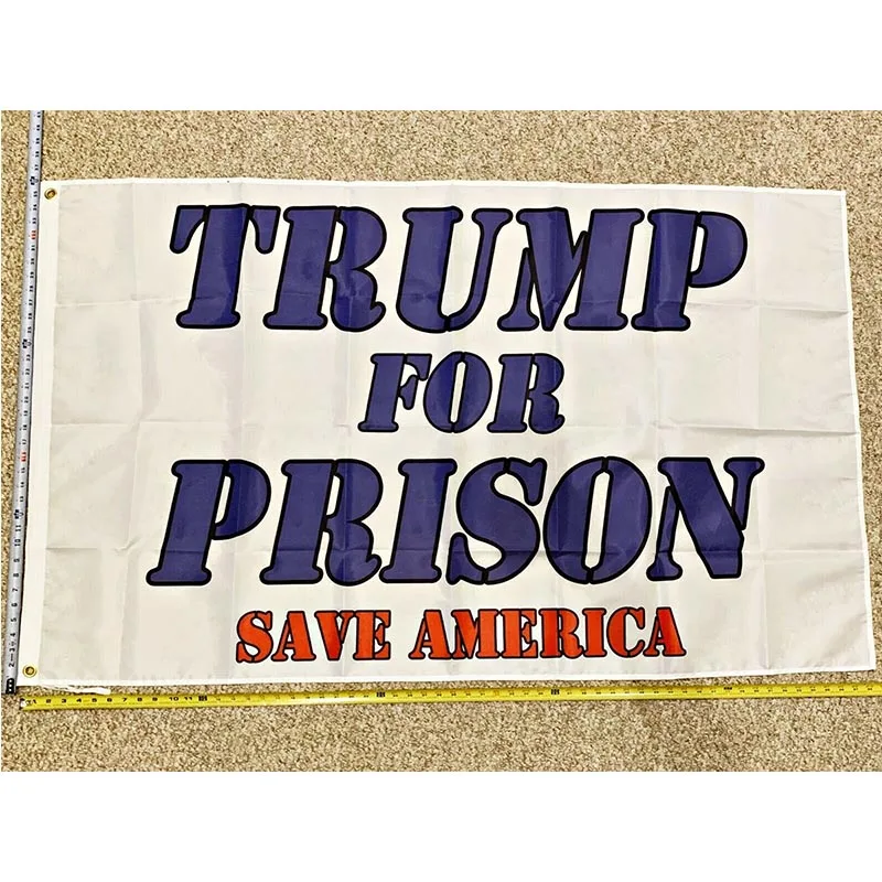 Trump For Prison Save America Flag Free Shipping Impeach Joe Biden Usa ...