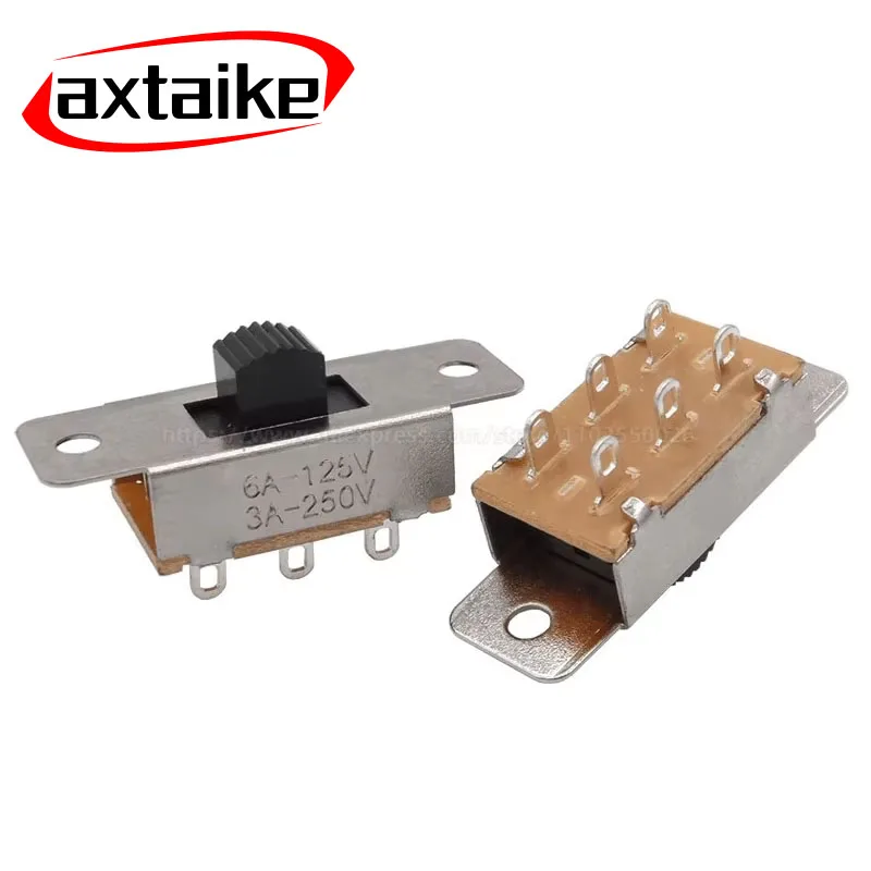 10PCS-SS-23F19-2P3T-G8Double-Pole-Three-Throw-3-Position-Slide-Switch-6 ...