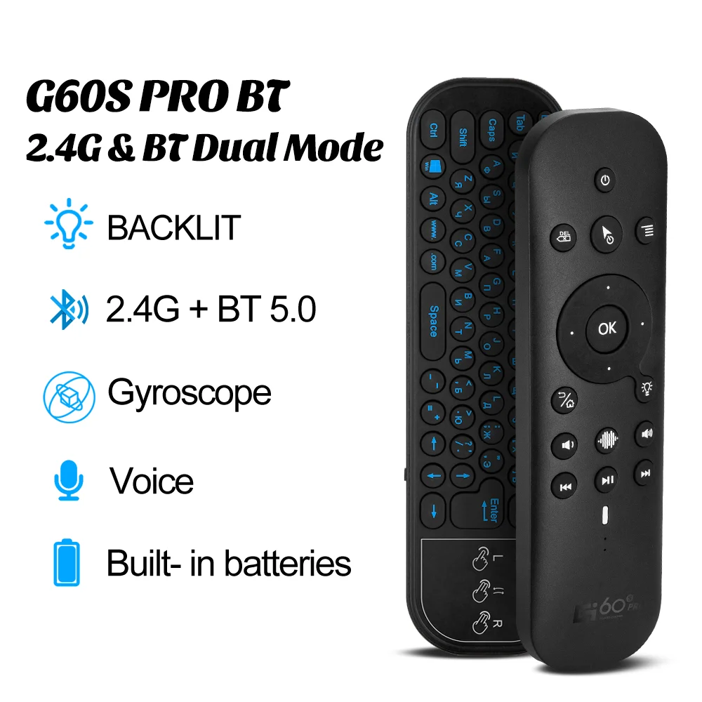 Original G60S PRO BT Remote Control Touch Panel 80 Keys 6-axis Gyro Air ...