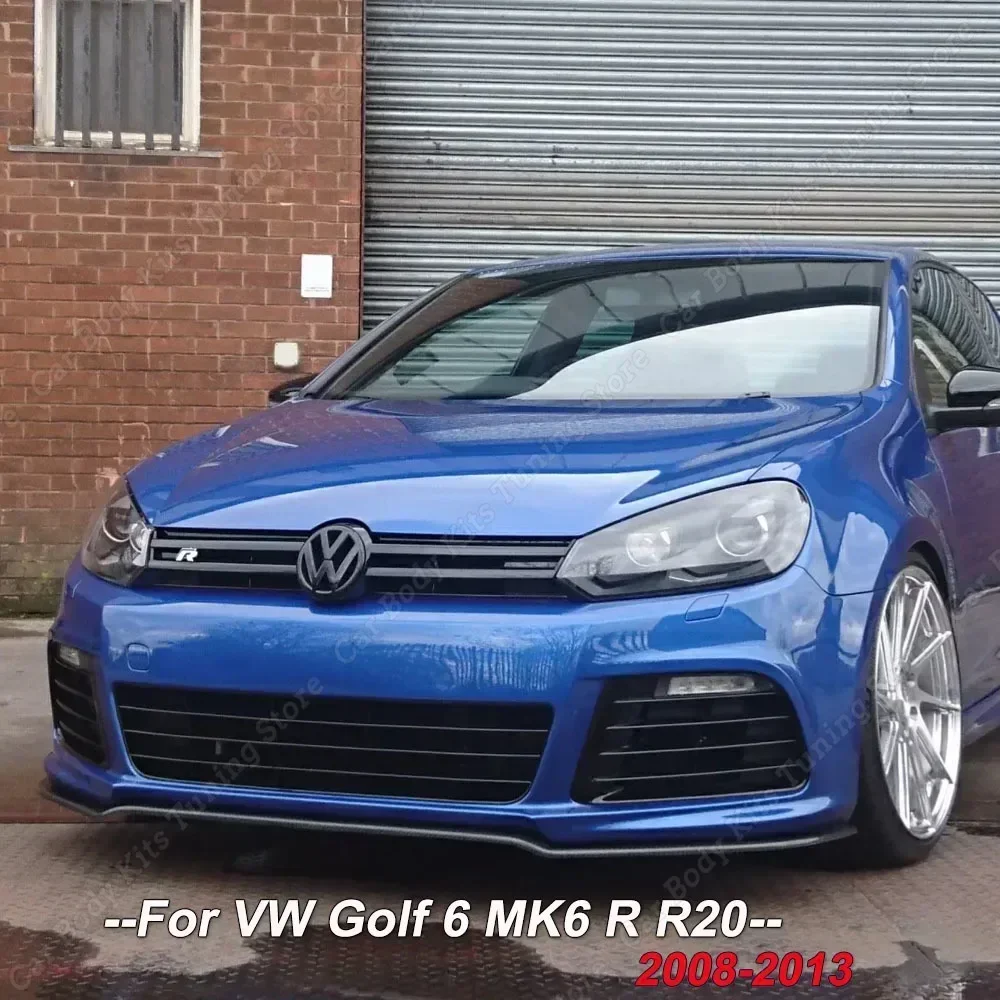 For-Volkswagen-Golf-6-MK6-R-R20-2008-2013-Glossy-Black-ABS-Car-Front ...