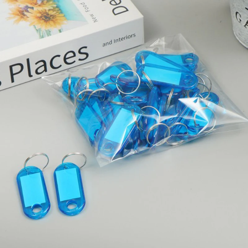 10PCS-Plastic-Clear-Classification-Plate-Key-Tags-Label-Numbered-Name ...
