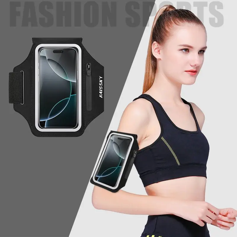 HAISSKY Large Sports Running Bags Outdoor Fitness Touch Screen Armband ...