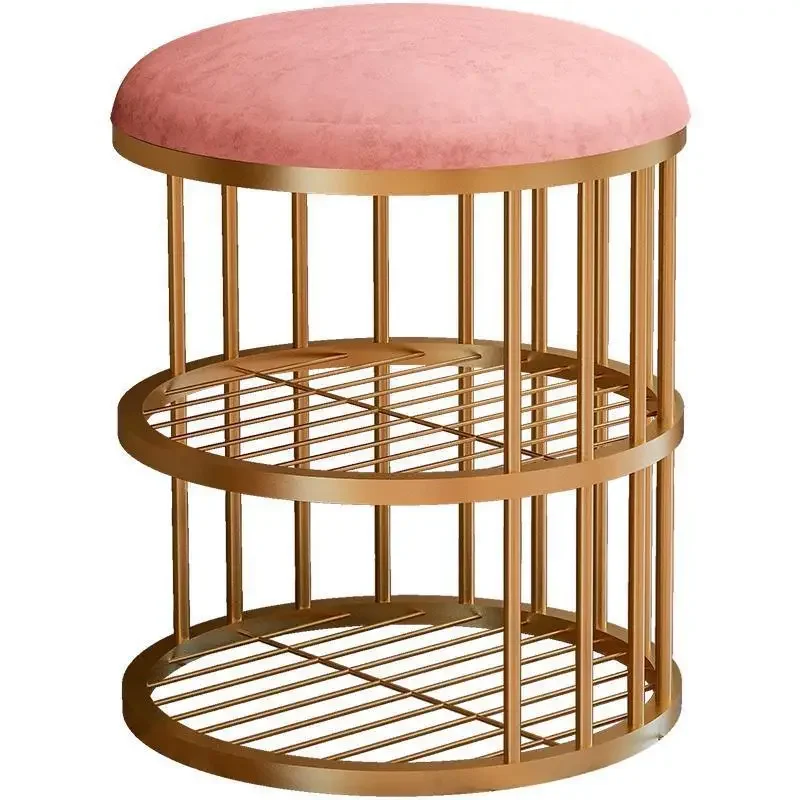 Schuh-Regal-M-bel-f-r-Home-Stuhl-Sofa-Runde-Hocker-mit-Metall-Schuh ...