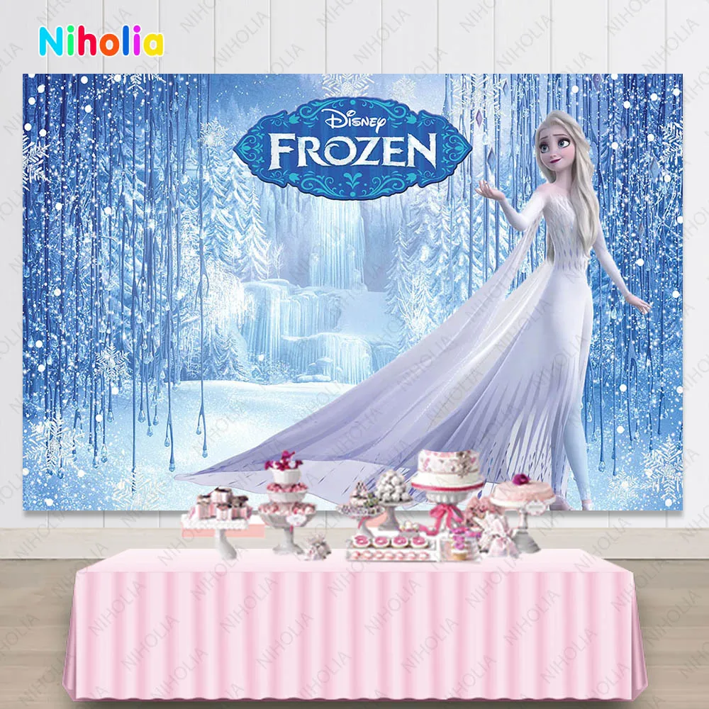 Disney-Frozen-Elsa-Anna-Princess-Backdrop-Kids-Girls-Birthday-Party ...