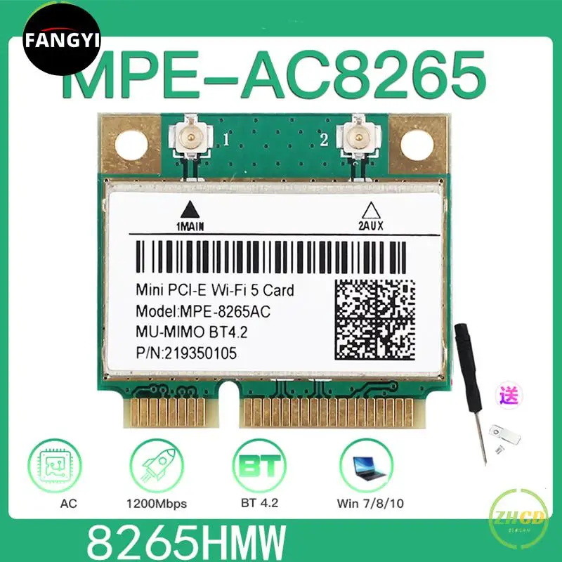 Wireless-AC-8265-Dual-Band-mini-PC-E-PCIe-WIFI-CARD-for-intel-8265HMW ...