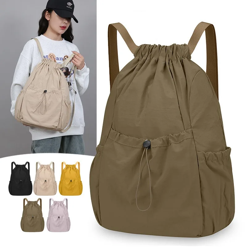 1pcs Nylon Oxford Backpack - Drawstring Casual Outdoor Daypack for ...