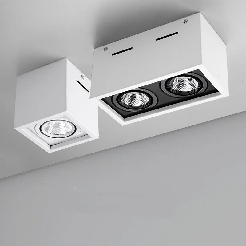 1pcs white Black Surface Mounted adjustment LED Dimmable Downlights 10W ...