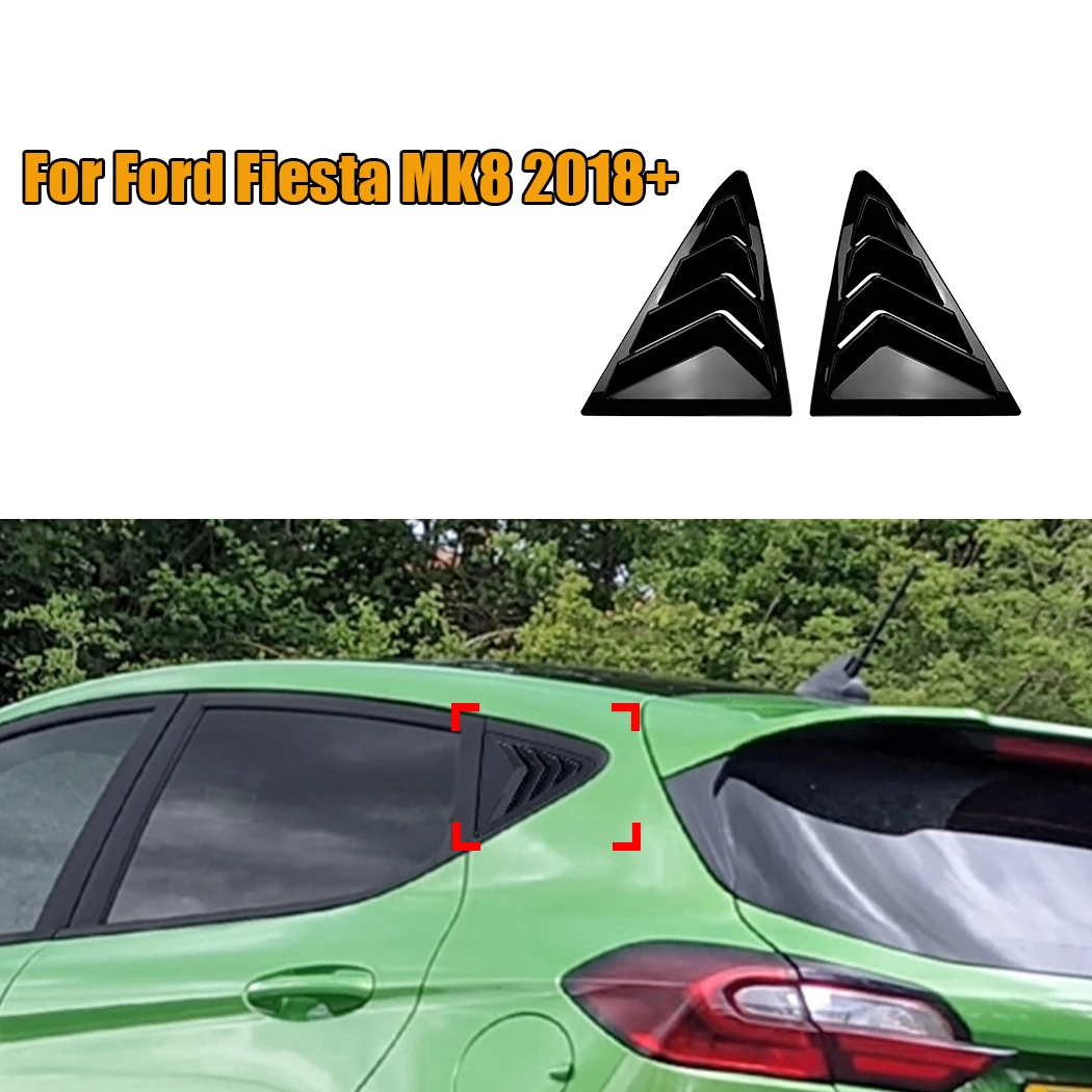 Rear Side Window Louver Shutter Trim Cover For Ford Fiesta MK8 2018 ...