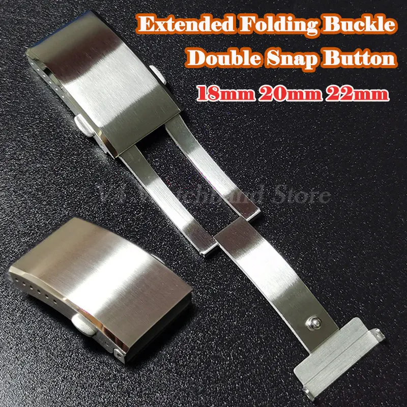 New-Extended-Folding-Watch-Buckle-for-Seiko-High-grade-Solid-304L-Steel ...