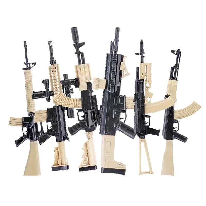 1-6-Assault-Rifle-AK47-M4-M16-AKM-AK74-Color-Version-Assemble-Gun-Model ...