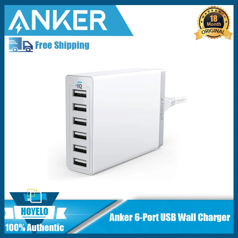 Anker-60W-6-Port-Fast-Charger-USB-Wall-Charger-Universal-Charger-for-iPhone-MacBook-Nintendo ...