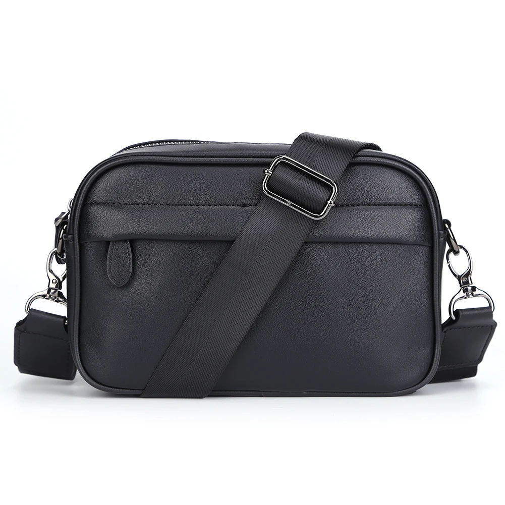 Business-Shoulder-Bag-for-Men-PU-Leather-Messenger-Bag-Wide-Strap ...