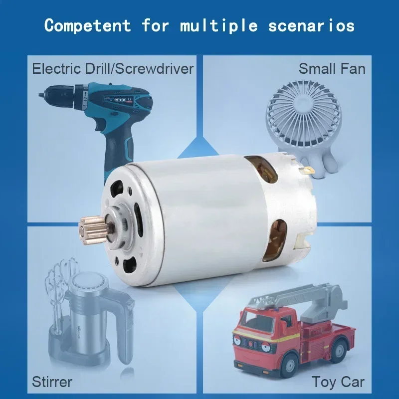 9.6v 12v 14.4v 16.8v 18v 21v dc motor de engrenagem RS-550 para makita ...