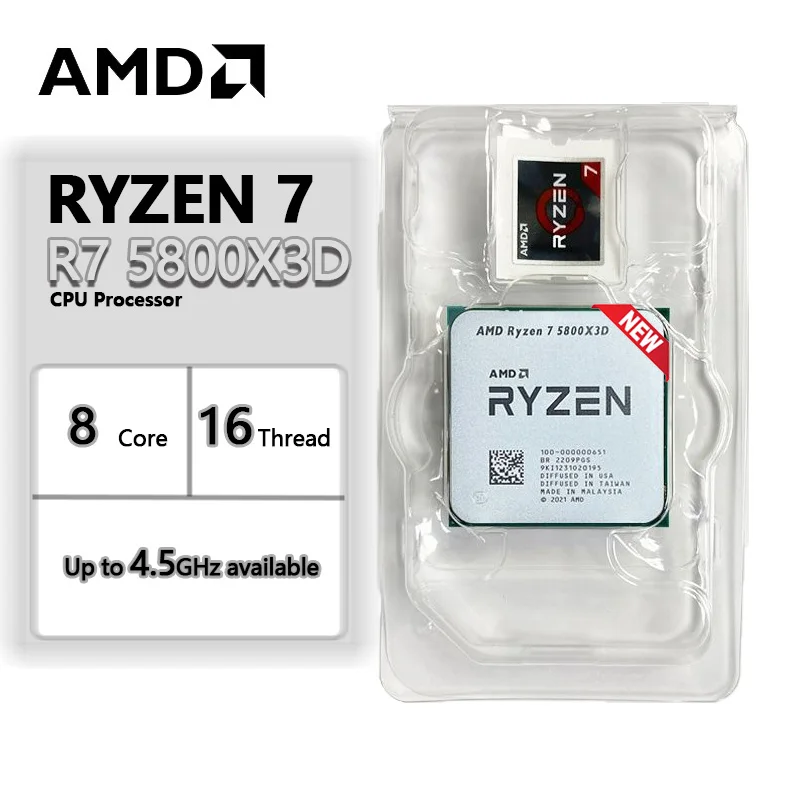 AMD Ryzen 7 5800 x3d R7 5800 x3d 3.4 GHz 8 rdzeniowy 16 gwintowy ...