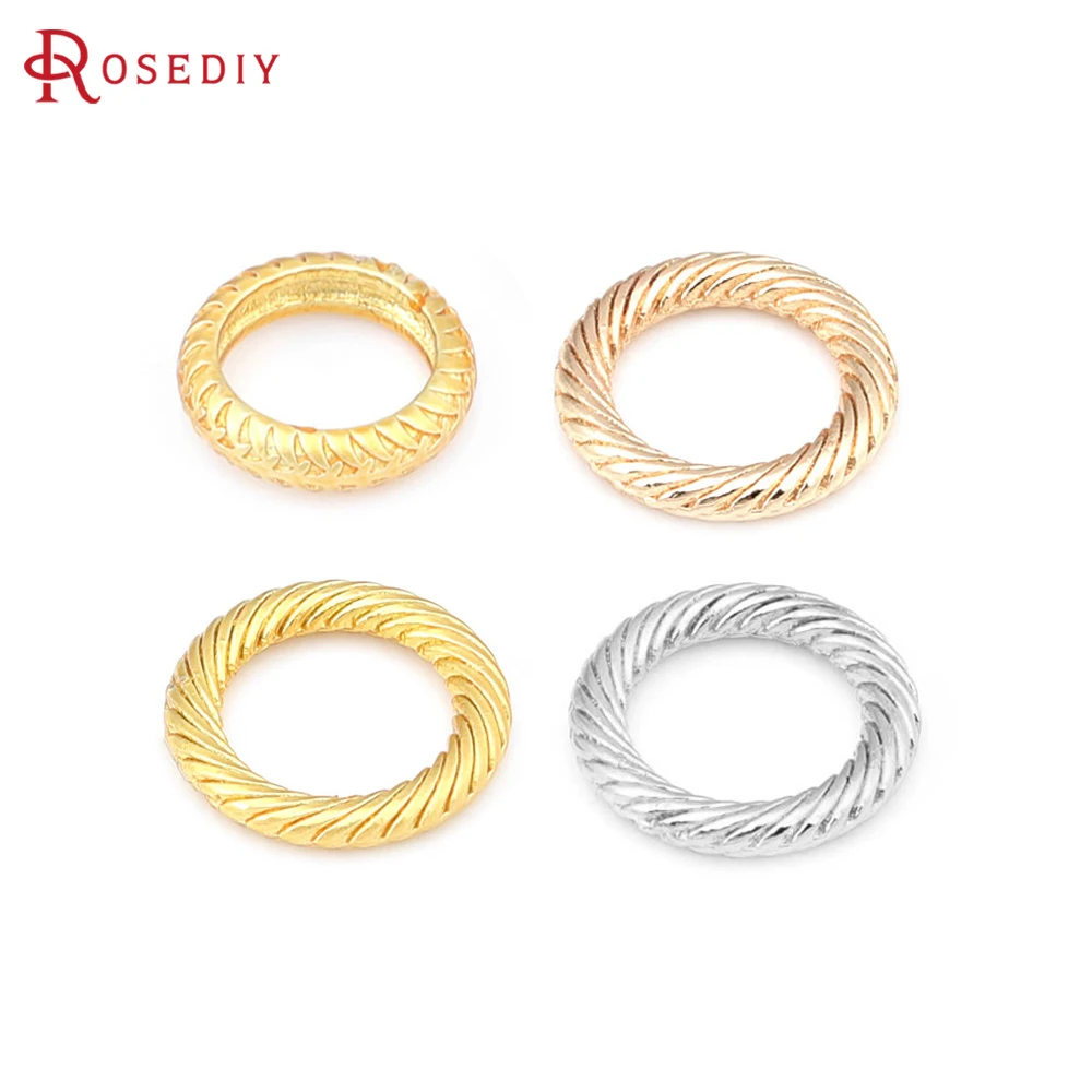 10PCS-9-5MM-13MM-18K-Gold-Color-Brass-Round-Circle-Connect-Rings-Closed ...