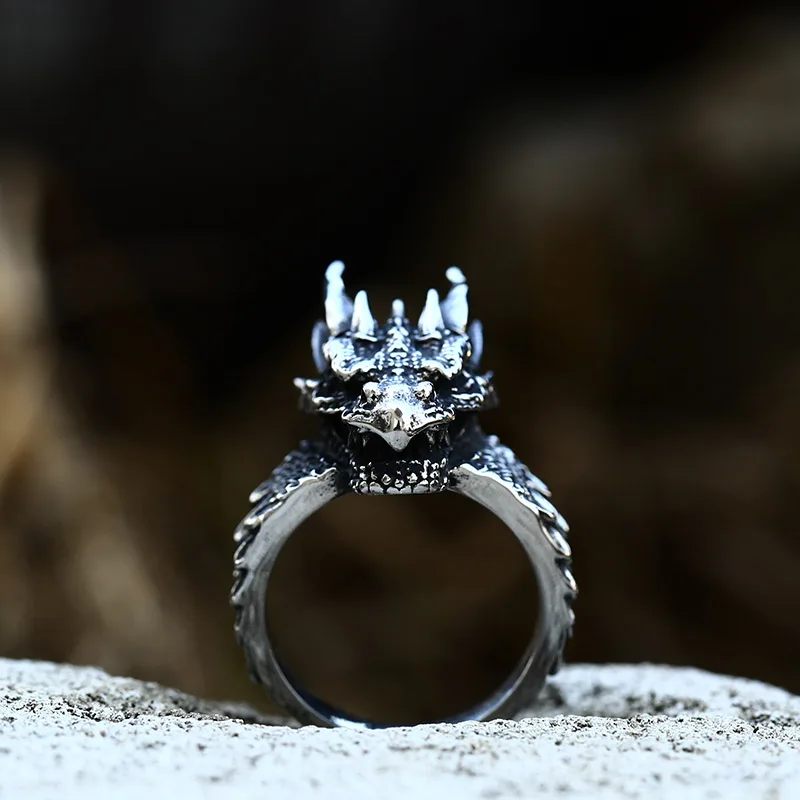 Western Dragon Band Ring