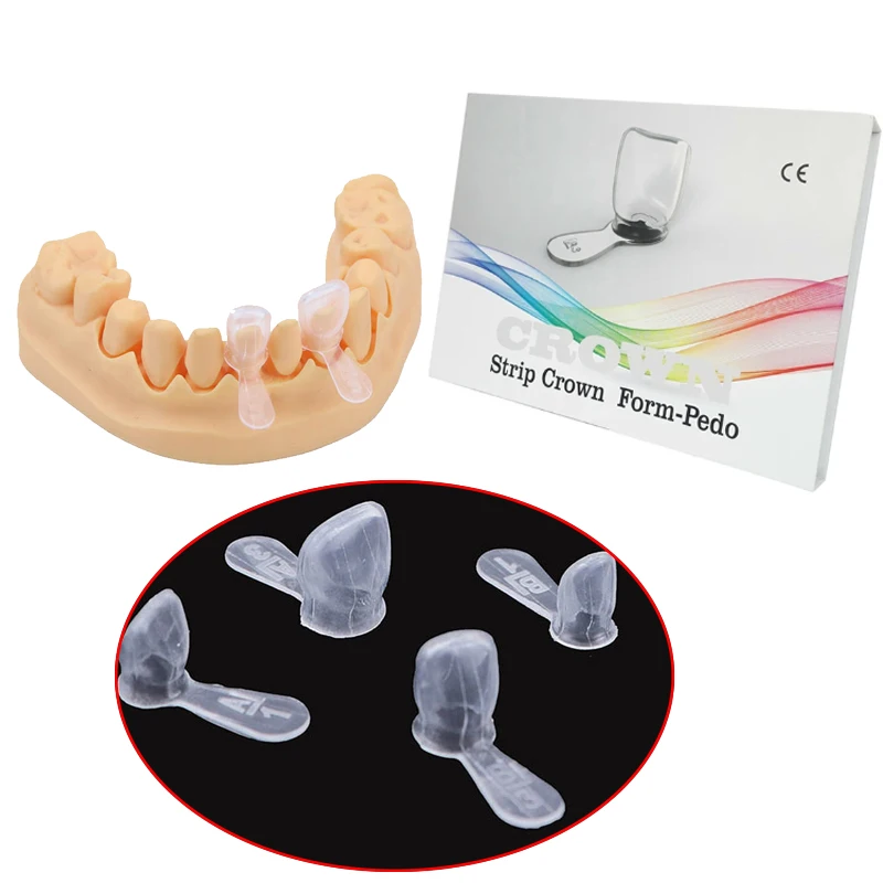24Pcs-Clear-Primary-Anterior-Crown-Forms-Dental-Kids-Strip-Crown-Form ...