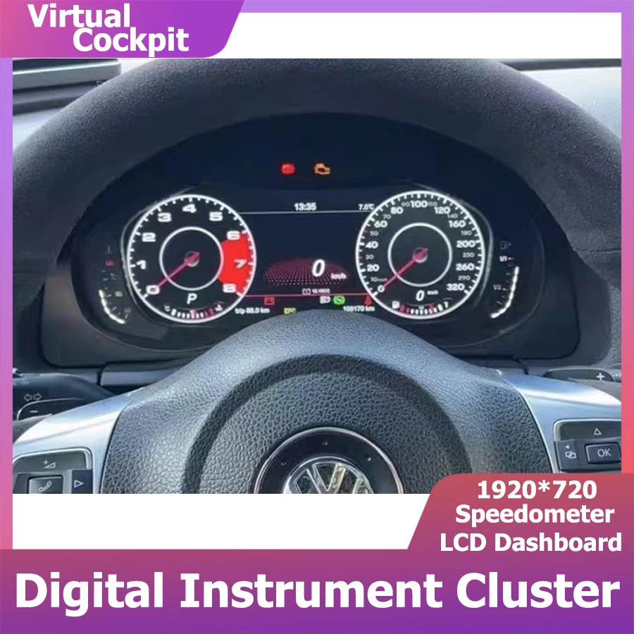 10.25''digital Virtual Cockpit Lcd Instrument Cluster For Vw Scirocco R ...