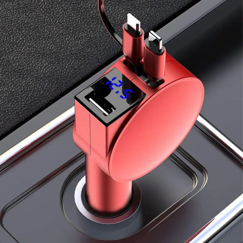 Retractable-Car-Charger-Super-Fast-Charger-Multifunctional-60W-Flash ...