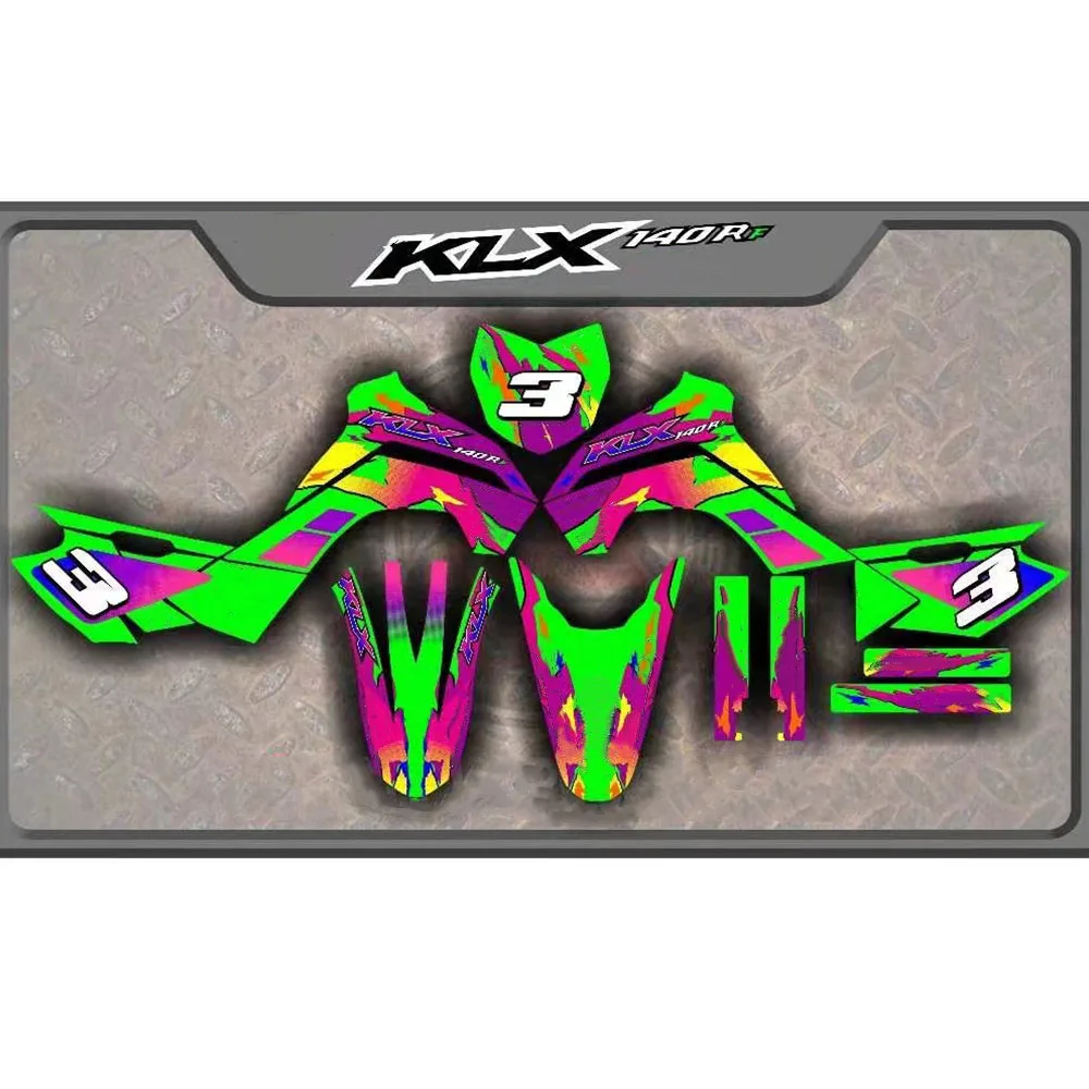 KLX-140-GRAPHICS-DECALS-STICKERS-background-For-Kawasaki-KLX140-KLX140R-KLX140RF-2008-2009-2010 ...