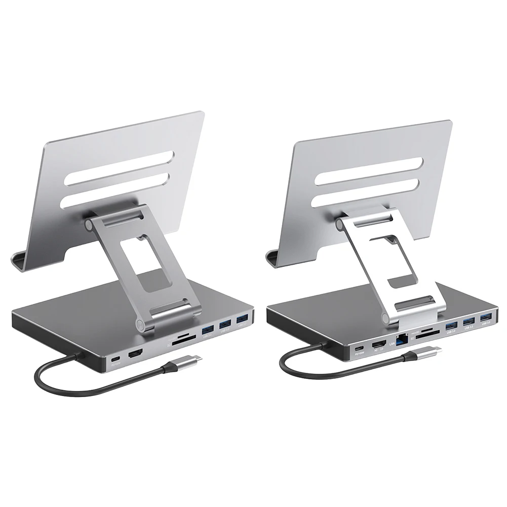 Docking-Station-Laptop-Stand-Aluminum-Alloy-Multiple-Ports-Hub-PD-USB3 ...