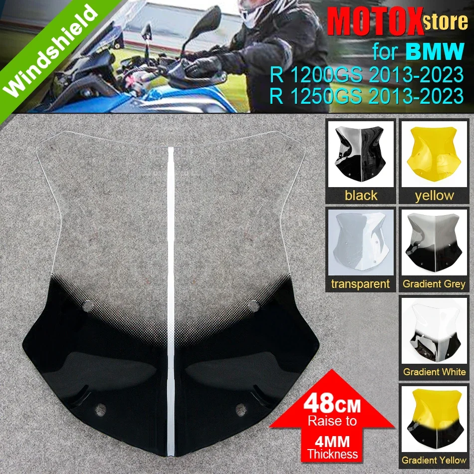 Motorcycle-48CM-Windshield-For-BMW-R1200GS-R1250GS-Windscreen-GS-1250 ...